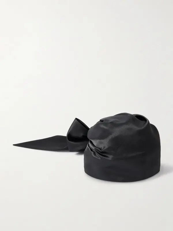 Eugenia Kim Gigi Satin Head Scarf - Black