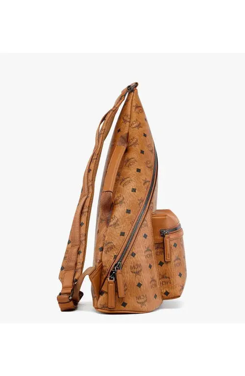 Mcm Visetos Aren Sling - Cognac