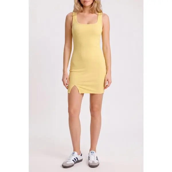 POPILUSH Shapewear Modal Sculpting Mini Tank Dress - Corn