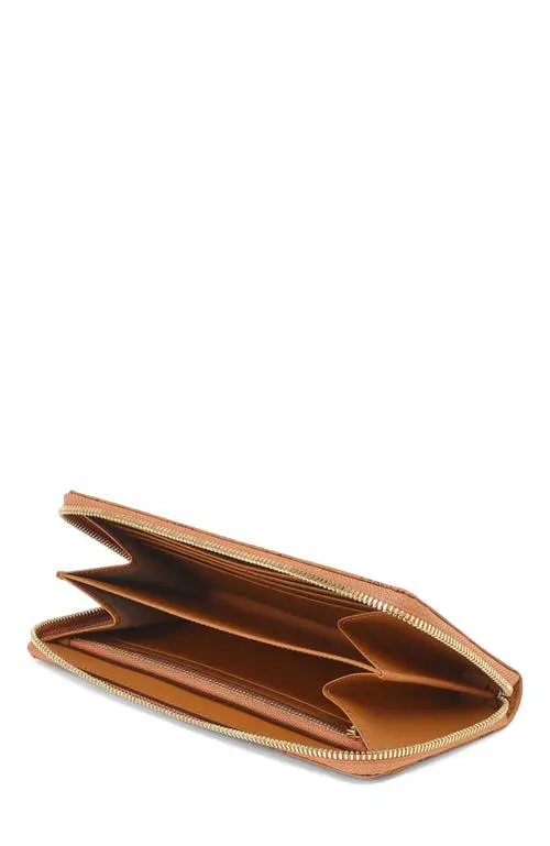 Mcm Aren Zip Around Wallet In Visetos