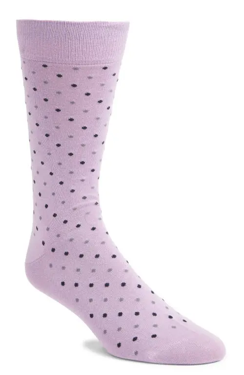 Pantherella Needham Dot Pattern Dress Socks - Lilac