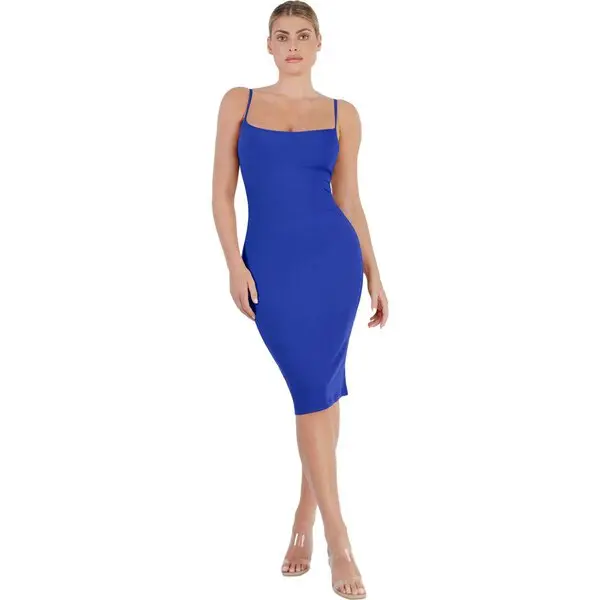 POPILUSH Shapewear Modal Bodycon Dress - Royal Blue