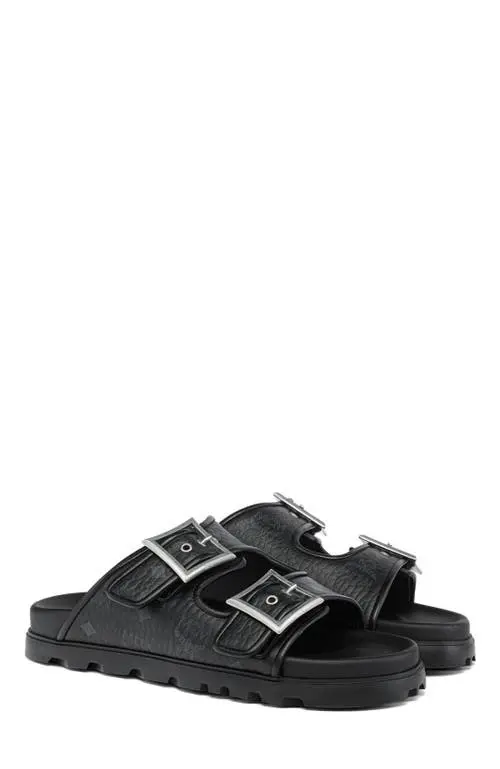 Mcm Sandals In Visetos - Black
