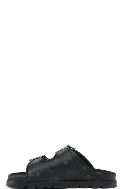 Mcm Sandals In Visetos - Black