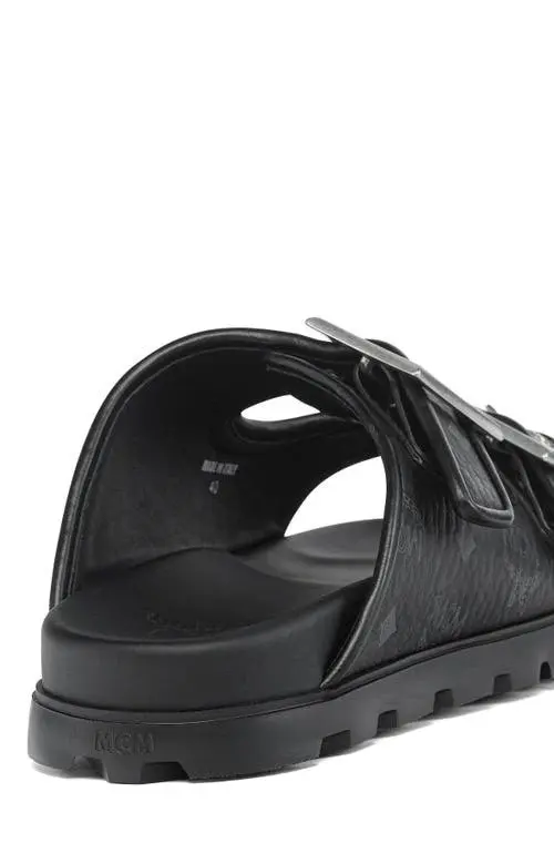Mcm Sandals In Visetos - Black