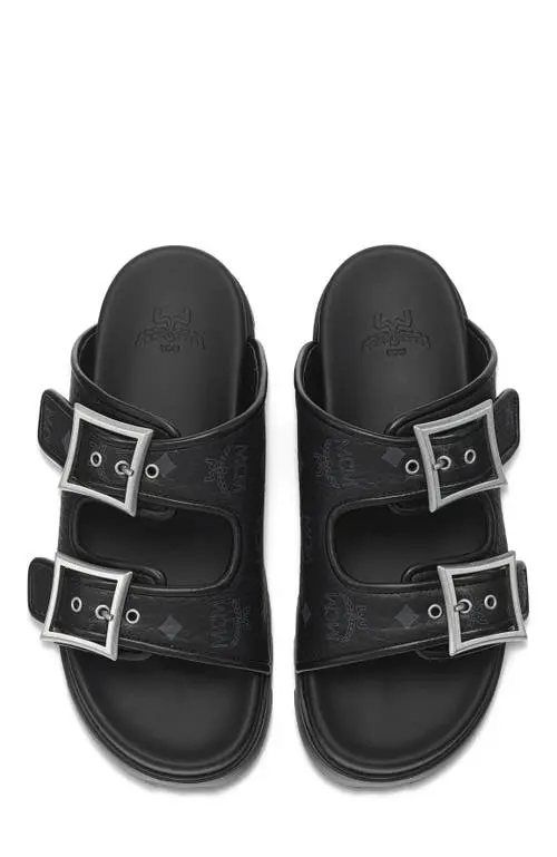 Mcm Sandals In Visetos - Black