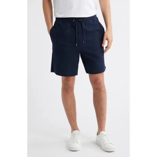 Hugo Boss Leoni Cotton Terry Cloth Shorts - Dark Blue