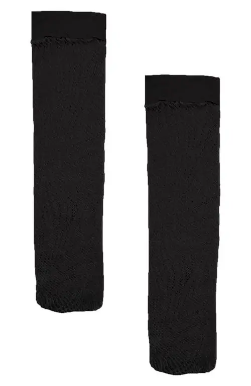 Wolford Snake Print Mesh Knee High Socks