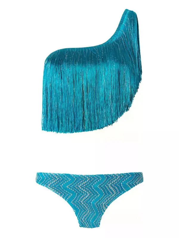 Missoni Fringe-detailing Bikini - Blue