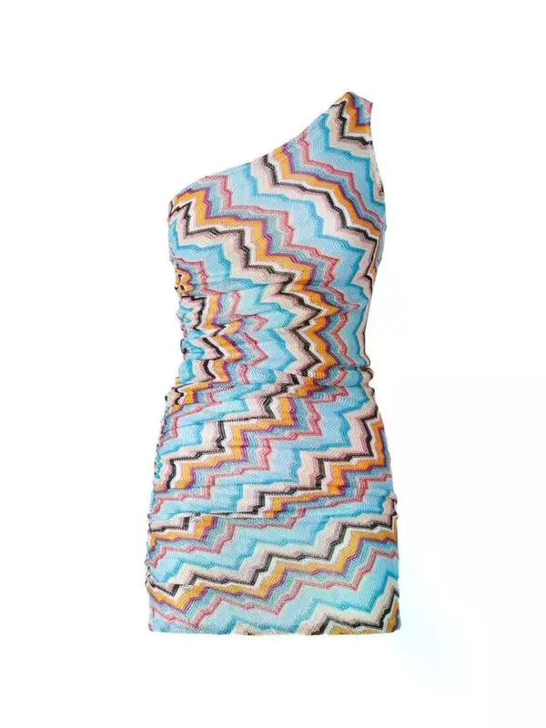 Missoni Zigzag-pattern Mini Dress - Blue