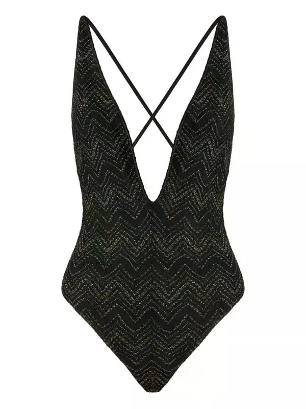 Missoni Zigzag-pattern Swimsuit - Black