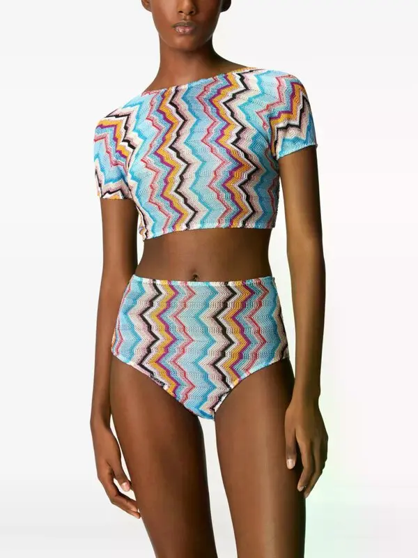 Missoni Zigzag-pattern Bikini - Blue