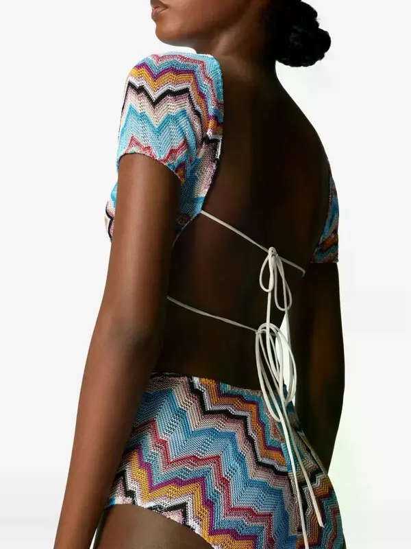 Missoni Zigzag-pattern Bikini - Blue