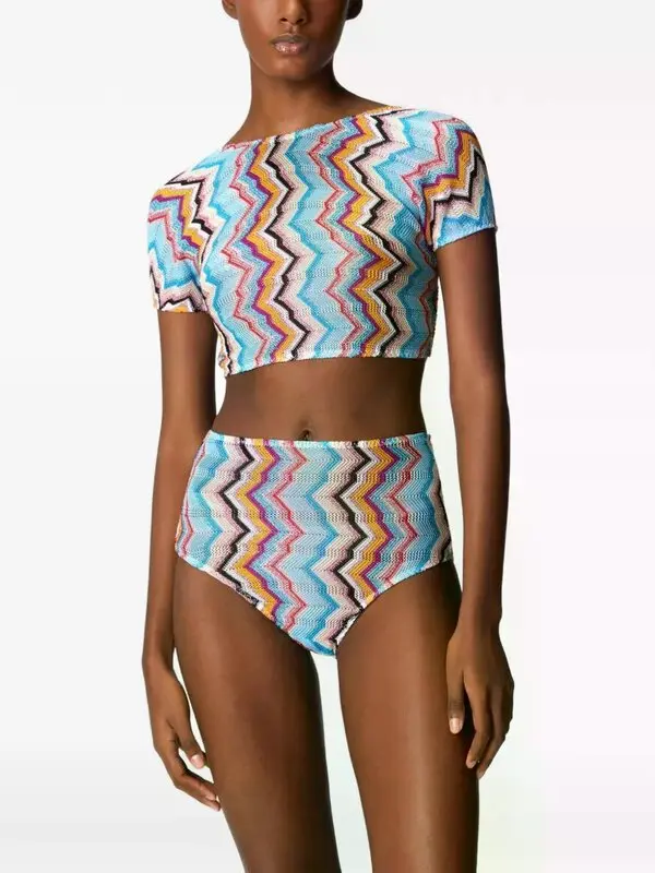 Missoni Zigzag-pattern Bikini - Blue
