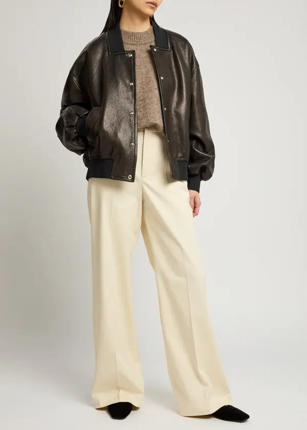 Moncler Wide-leg Twill Trousers