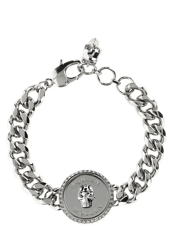 Alexander McQueen Sovereign Skull Chain Bracelet - Silver