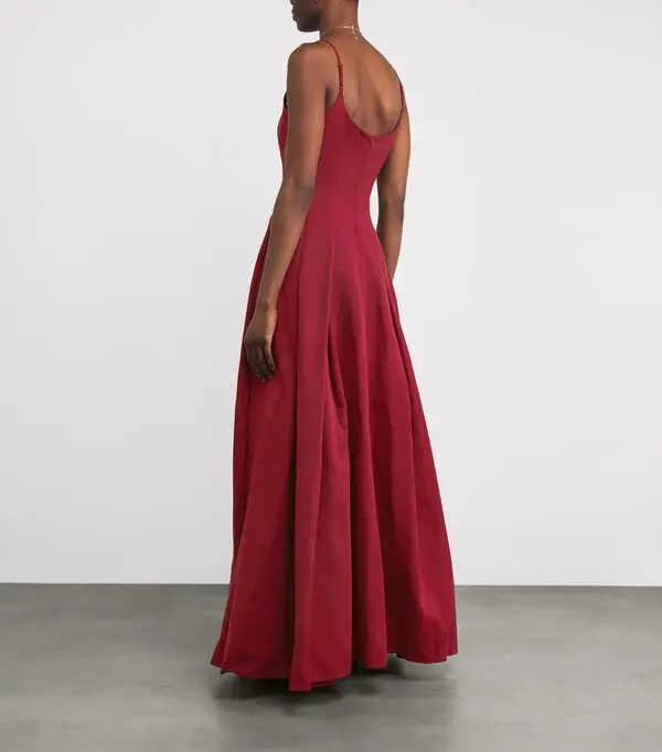 Staud Cotton-blend Joy Maxi Dress - Red