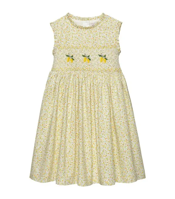 lemon embroidered dress Sweet Summer Off White Lemon Embroidered Dress – Shop the Mint main image 0