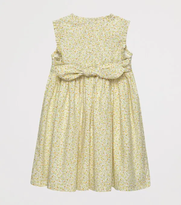 Trotters Lemon-Embroidered Floral Dress - Yellow | Editorialist