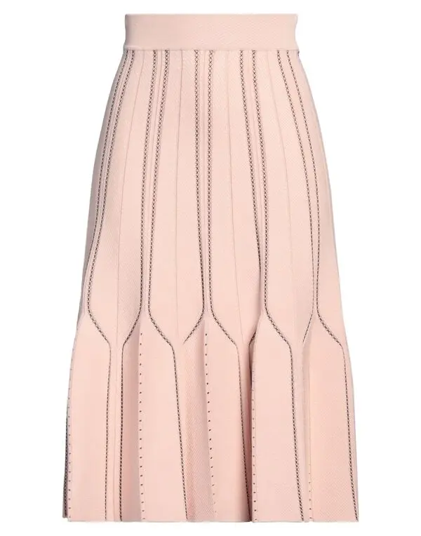 Elisabetta Franchi Midi Flared Skirt - Blush