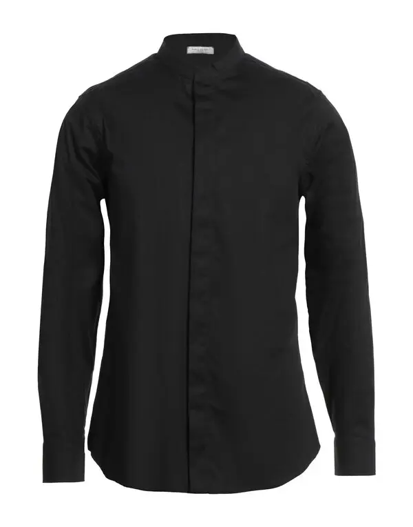 PAOLO PECORA Shirt Size Cotton, Elastane - Black