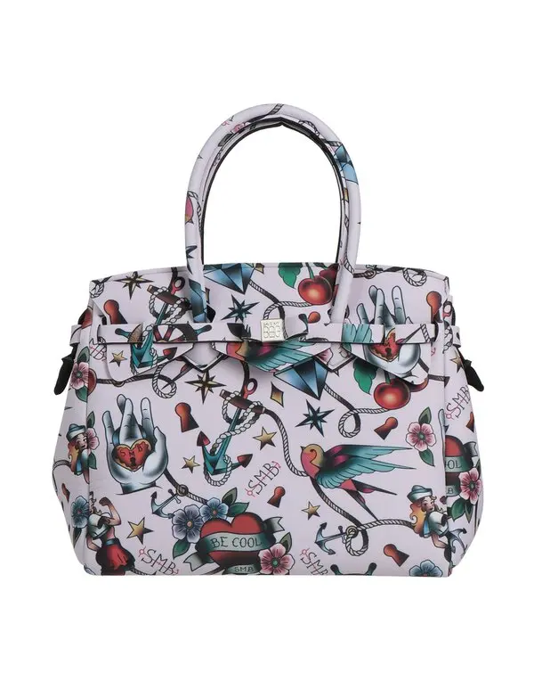 Save My Bag Handbag In Scuba Fabric - Pink