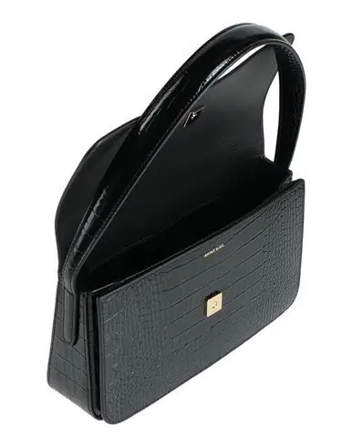 ANINE BING Leather Crocodile-print Flap Bag