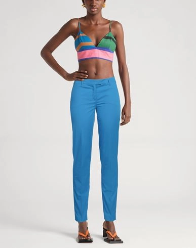 TRUSSARDI Tapered Solid Cotton-elastane Pants - Azure