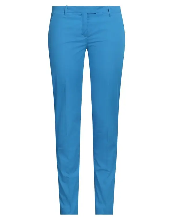 TRUSSARDI Tapered Solid Cotton-elastane Pants - Azure