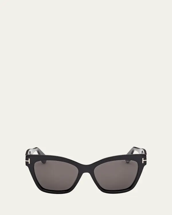 TOM FORD Elvira Cat Eye Sunglasses - Sblk/smk