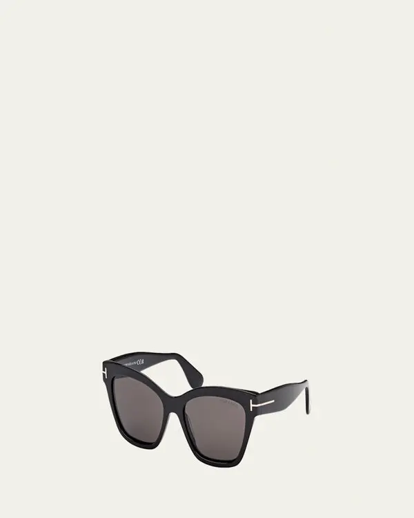 TOM FORD Elvira Cat Eye Sunglasses - Sblk/smk