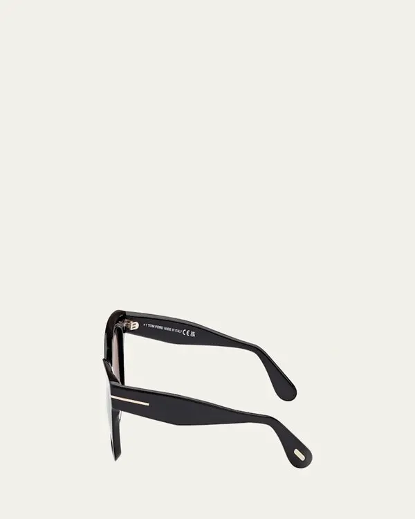 TOM FORD Elvira Cat Eye Sunglasses - Sblk/smk