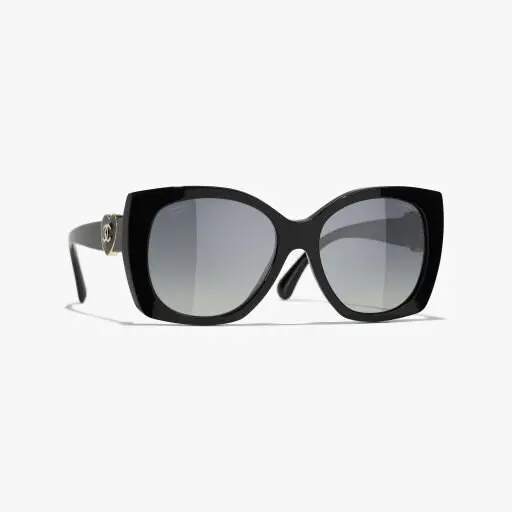 Chanel Square Sunglasses - Black
