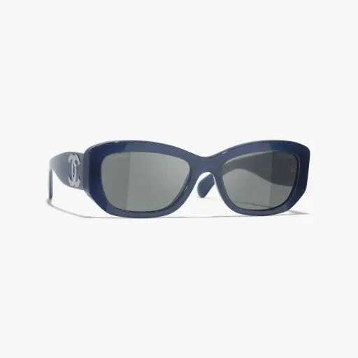 Chanel Rectangle Sunglasses - Blue