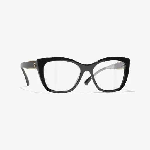 Chanel Cat Eye Eyeglasses - Black