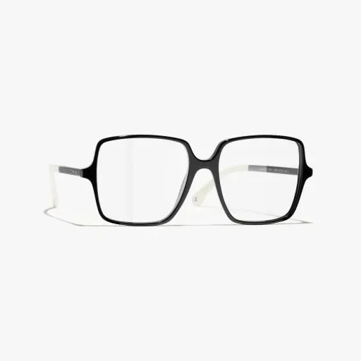Chanel Square Eyeglasses - Black & White