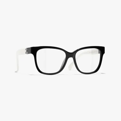 Chanel Square Eyeglasses - Black & White