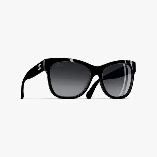 Chanel Square Sunglasses - Black