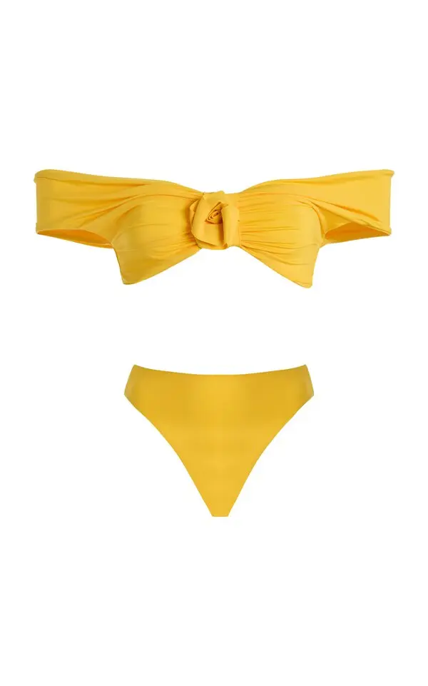MAYGEL CORONEL Sauco Off-the-shoulder Bikini - Yellow