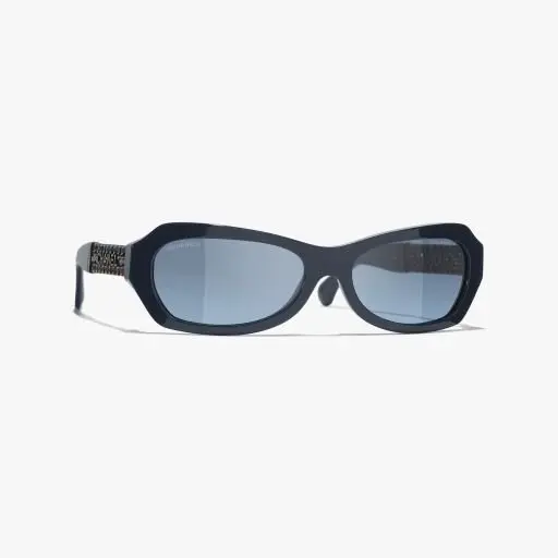 Chanel Rectangle Sunglasses - Blue