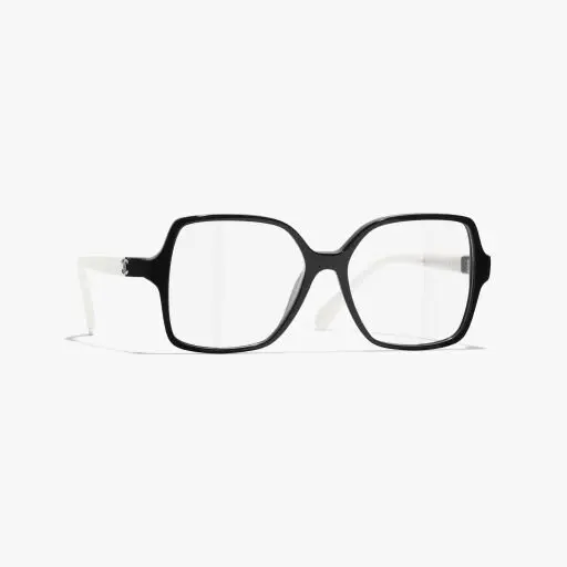 Chanel Square Eyeglasses - Black & White