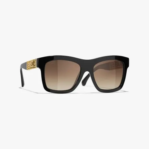 Chanel Square Sunglasses - Black