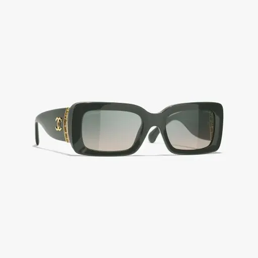 Chanel Rectangle Sunglasses - Caqui Y Verde
