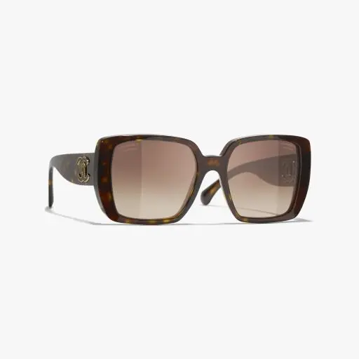 Chanel Square Sunglasses - Dark Tortoise