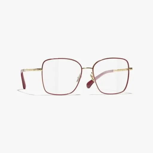 Chanel Square Eyeglasses - Light Gold