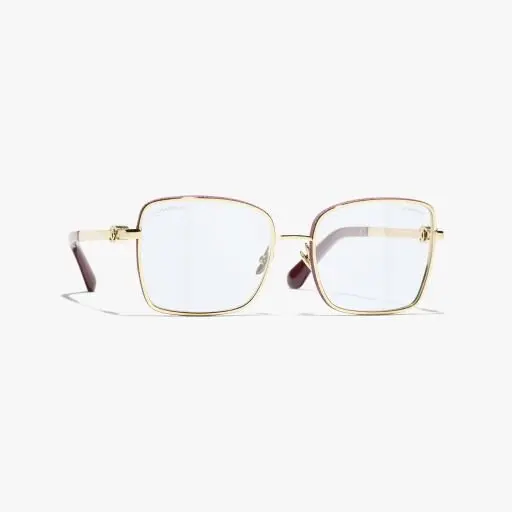 Chanel Square Eyeglasses - Light Gold