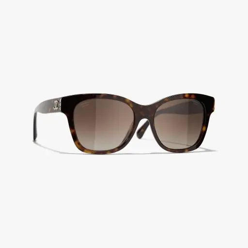 Chanel Square Sunglasses - Dark Tortoise