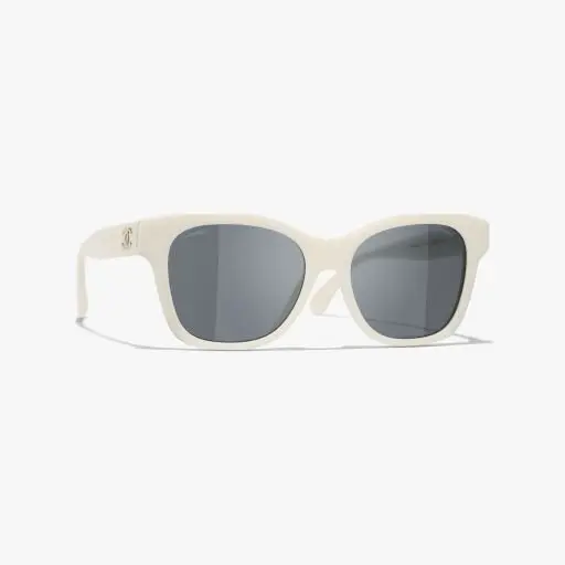 Chanel Square Sunglasses - White