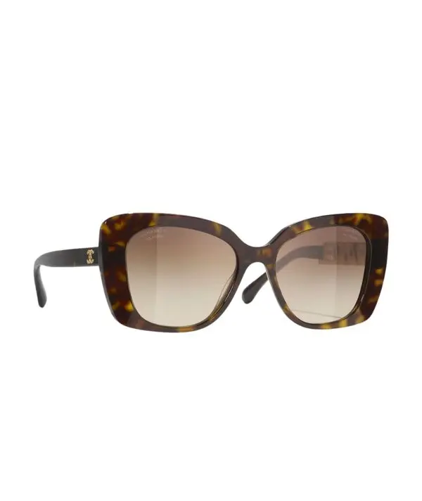 Chanel Square Sunglasses - Dark Tortoise