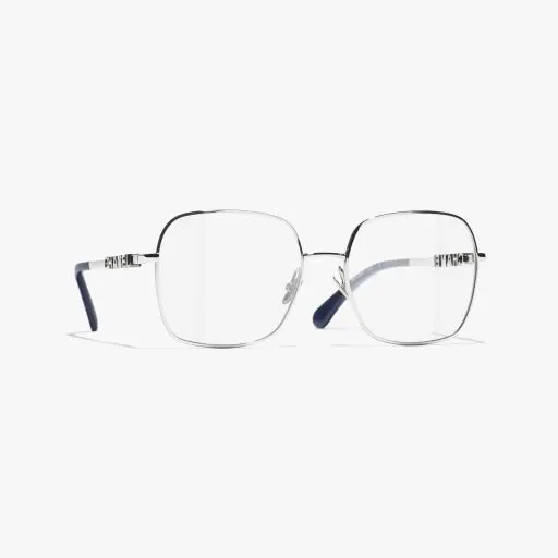 Chanel Square Eyeglasses - Silver